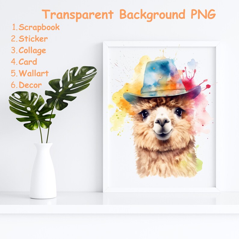 25 Alpaca Watercolor Clipart Alpaca Clipart Watercolor Clipart Bundle ...