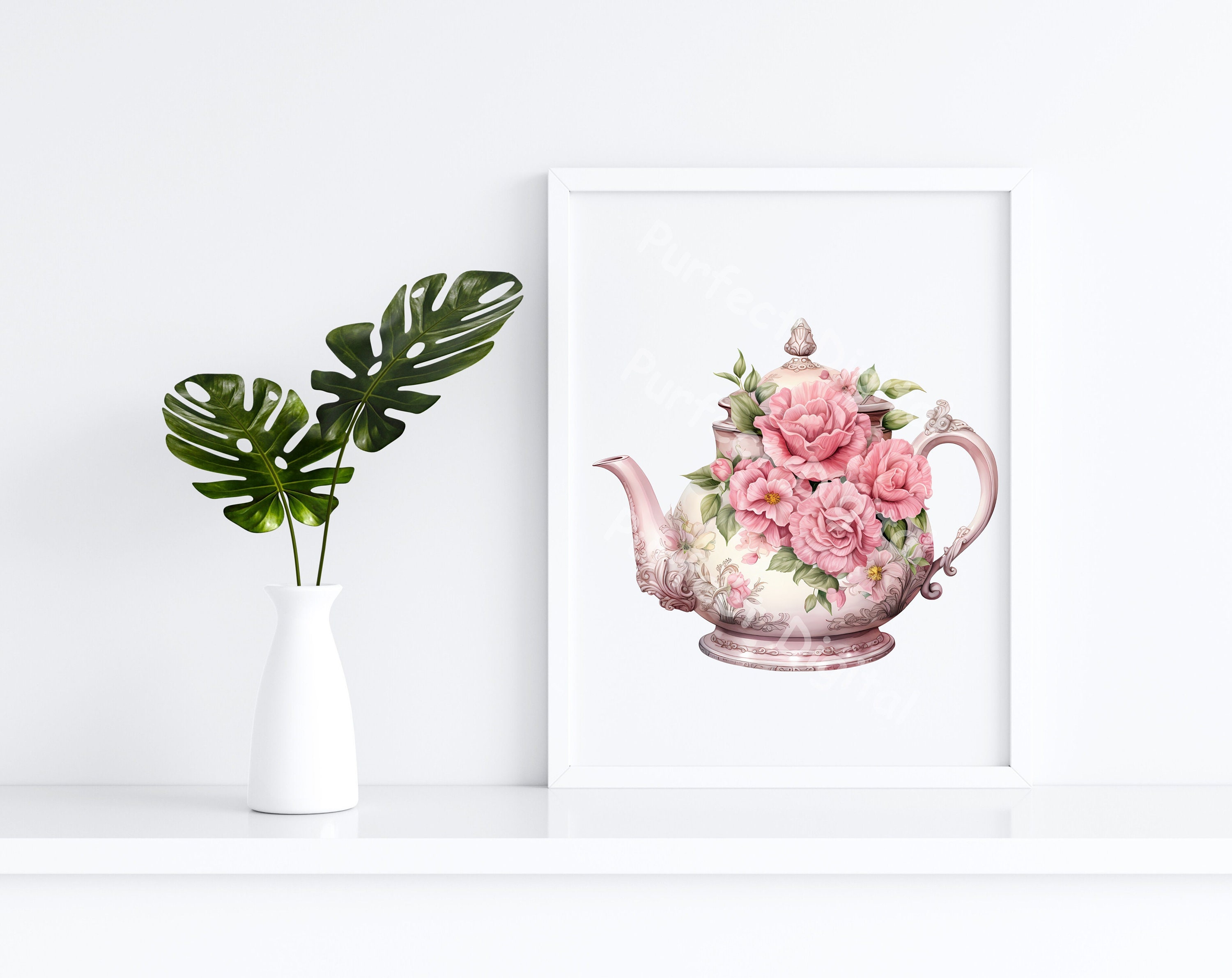 Pink Victorian Watercolor Clipart Bundle 67 PNG Transparent - Etsy