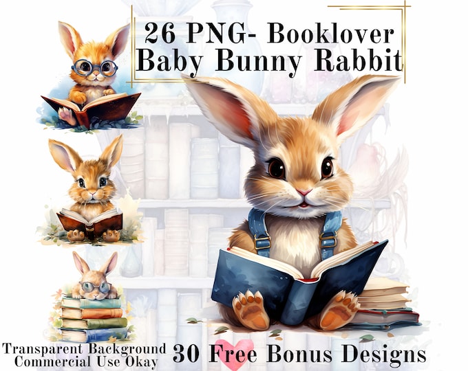 Bunny Reading Book, Mini Bunny, Miniature Bunny, Fairy Garden Bunny ...