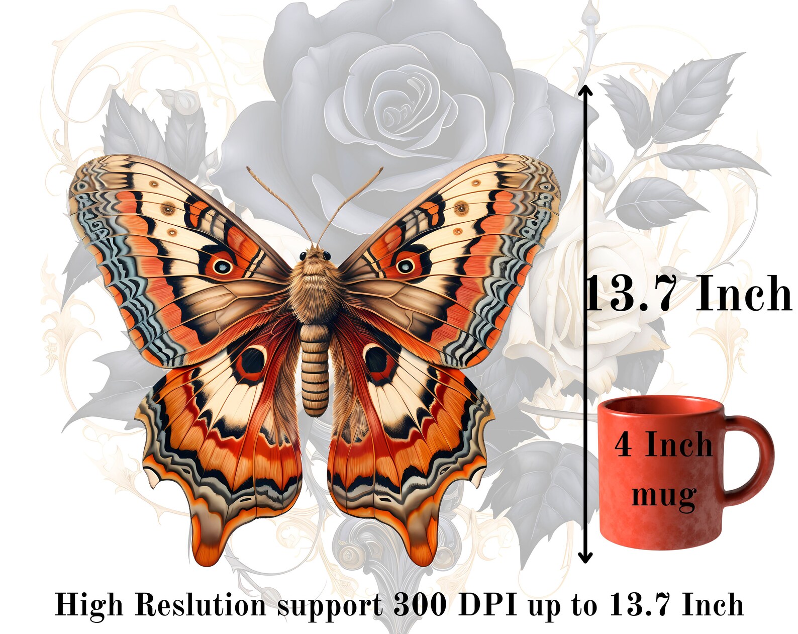 32 Gothic Moth Watercolor Clipart Bundle-watercolor Moth Dark - Etsy