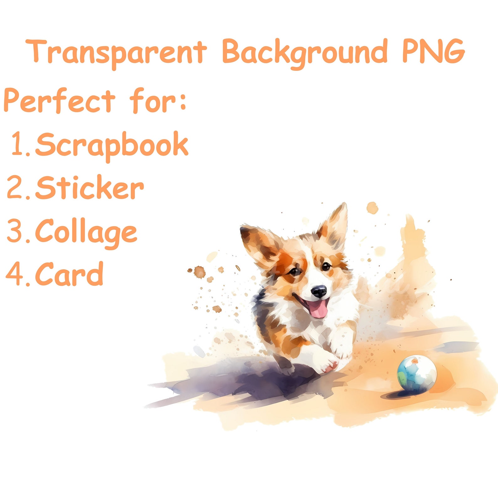 31 Corgi Puppy Watercolor Summer Adventure Time Watercolor Puppy ...