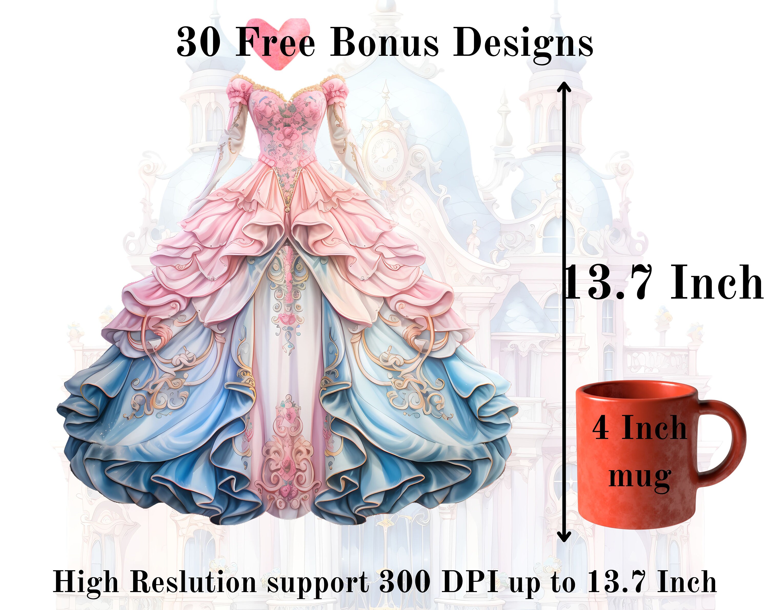81 Pastel Baroque Watercolor Clipart Bundle –PNG Transparent Background ...