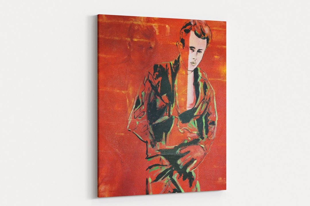 Enchanted Man Silhouette Original Oil Painting on 20x24 Inch Stretched ...