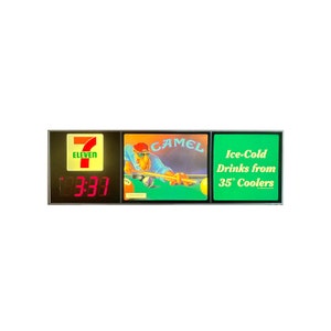 7 Eleven and Camel Cigarettes, Neon Light Hanging Display - Etsy