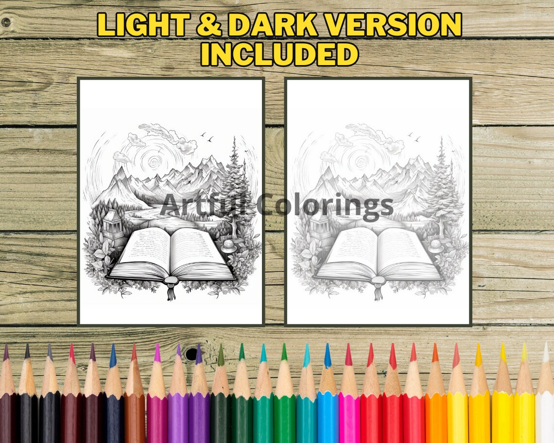 40 Magical Coloringbook, Coloring Page Book for Kids & Adult, Digital ...