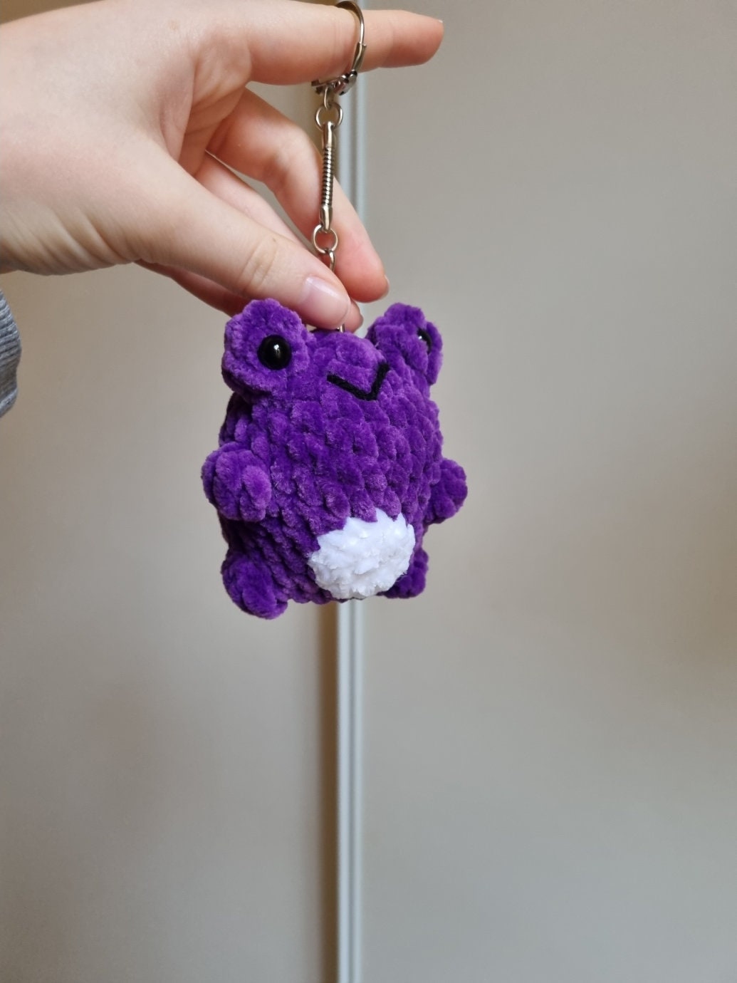 Purple Frog Crochet Key Ring - Etsy