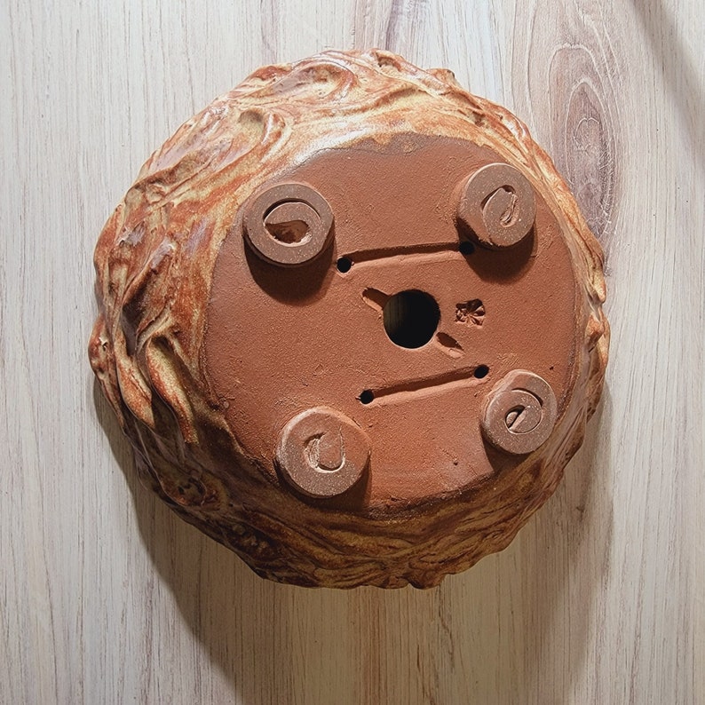 Brown Shino wabi Sabi Sculpted Bonsai Pot Glazed - Etsy