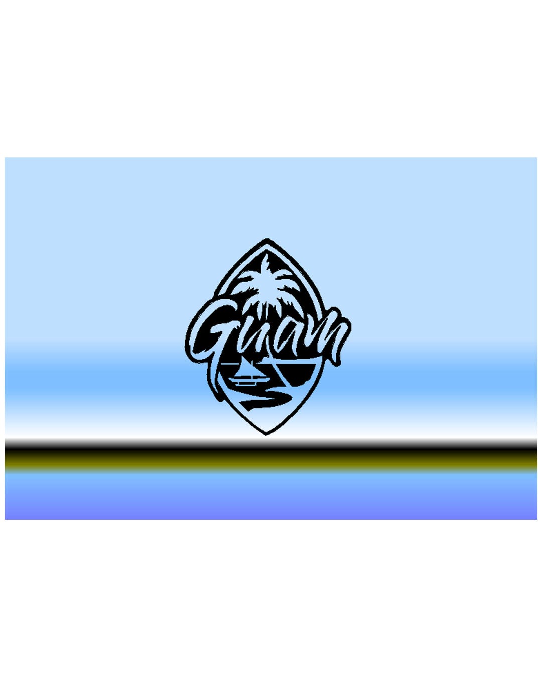 Guam Seal Vinyl Decal Sticker in Script Font Style * COLOR OPTIONS ...