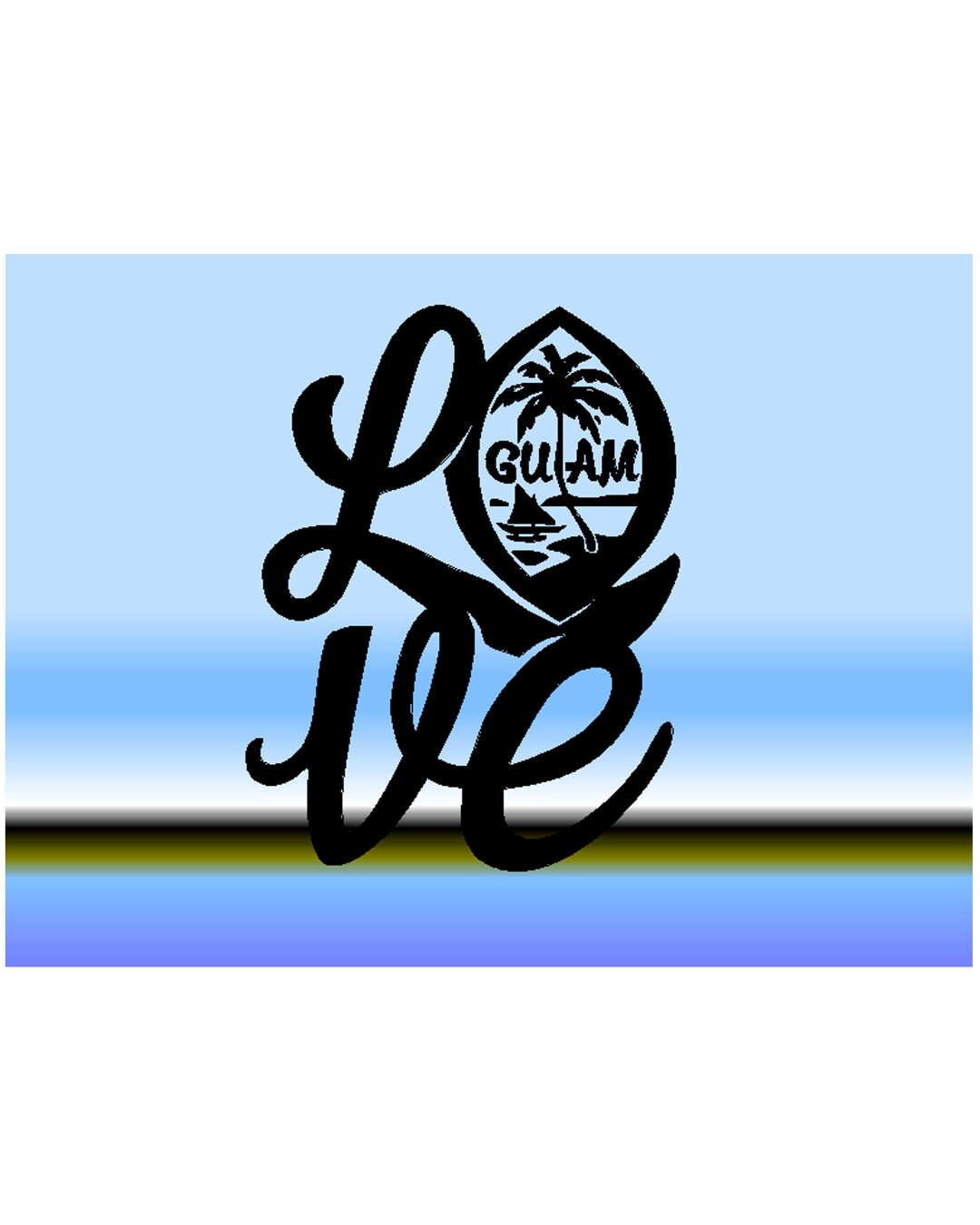 Guam Love Guam Seal Guamanian Vinyl Decal Custom Color Options LOOK ...