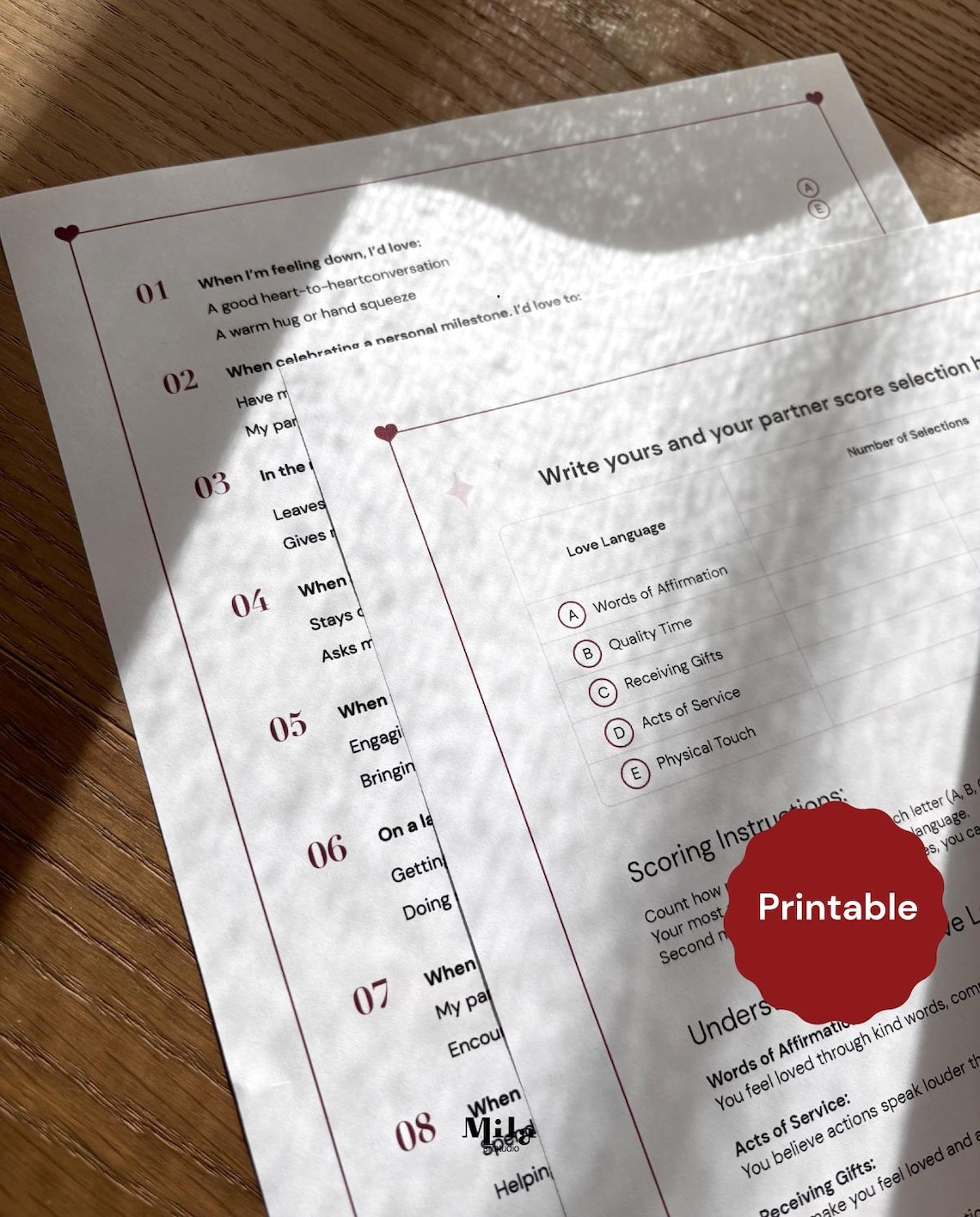 Couples Love Language Quiz: Relationship Test, Printable (PDF Download ...