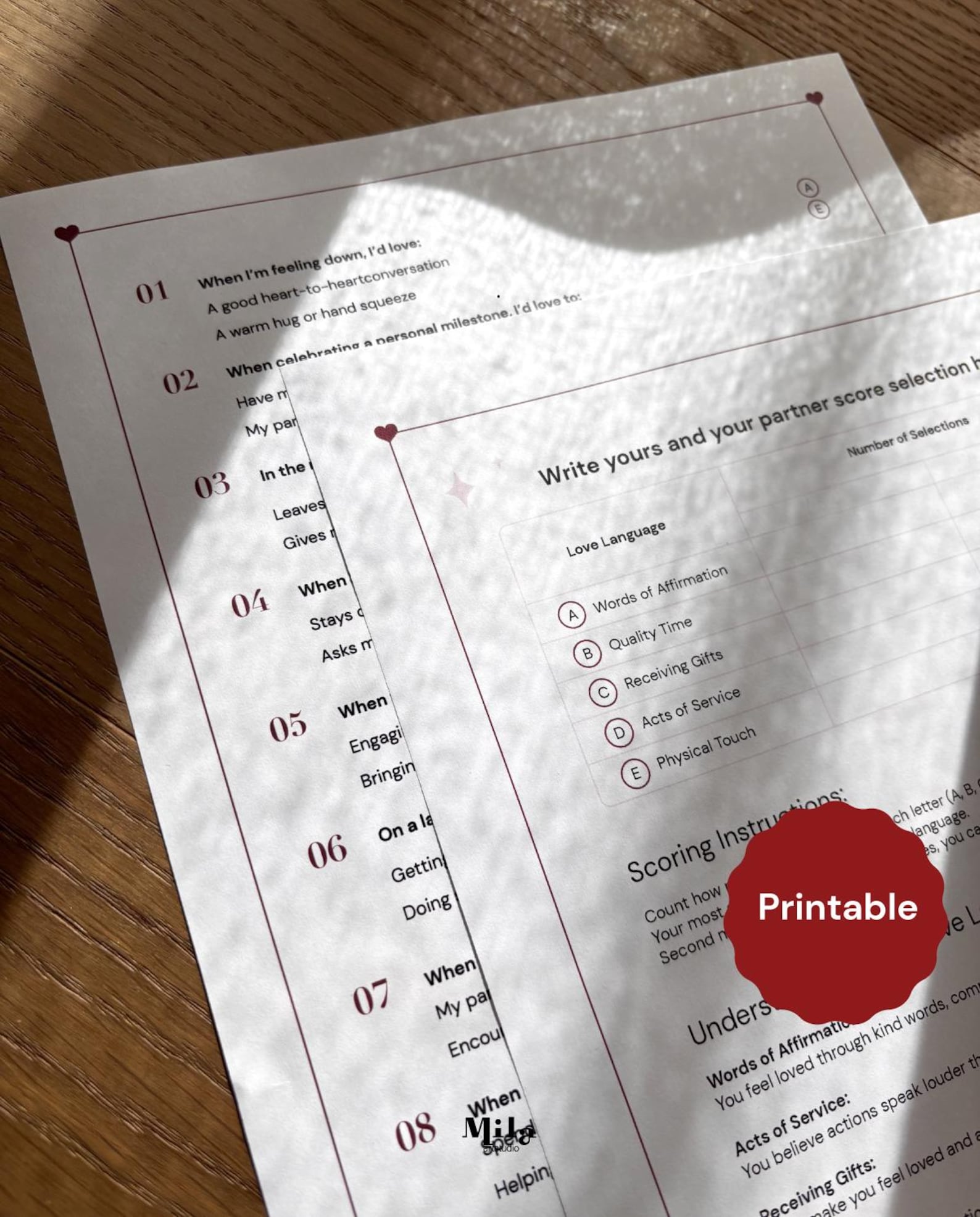 Couples Love Language Quiz: Relationship Test, Printable (PDF Download ...