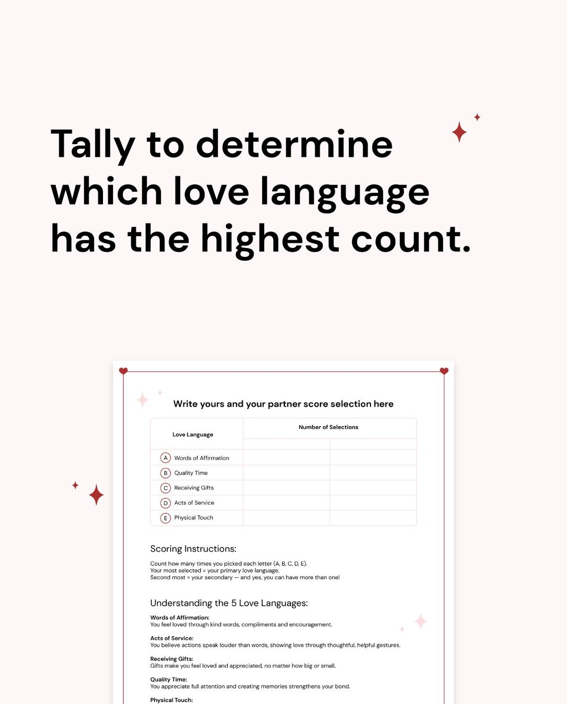 Couples Love Language Quiz: Relationship Test, Printable (PDF Download ...