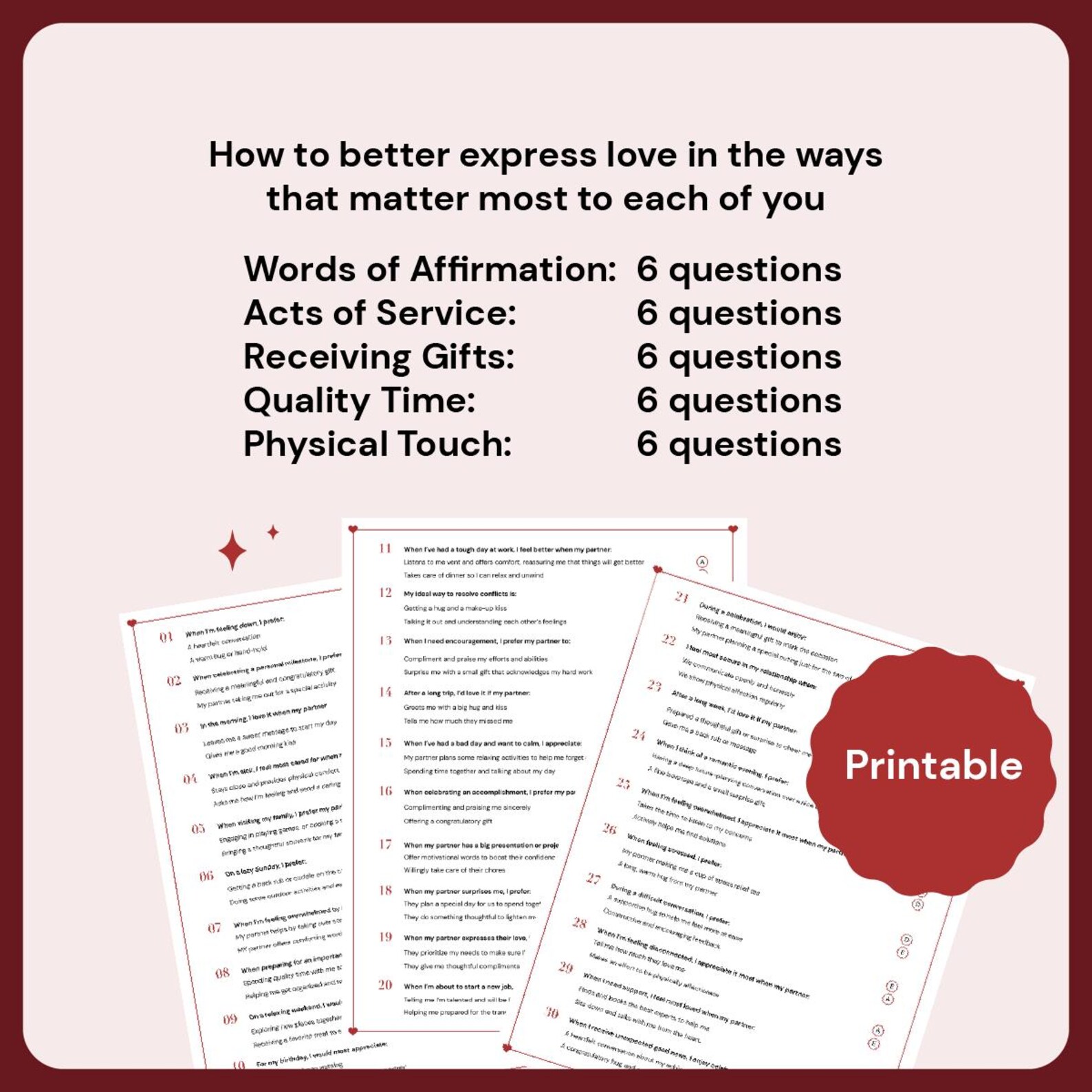 Couples Love Language Quiz, Relationship Love Language Test, Love ...