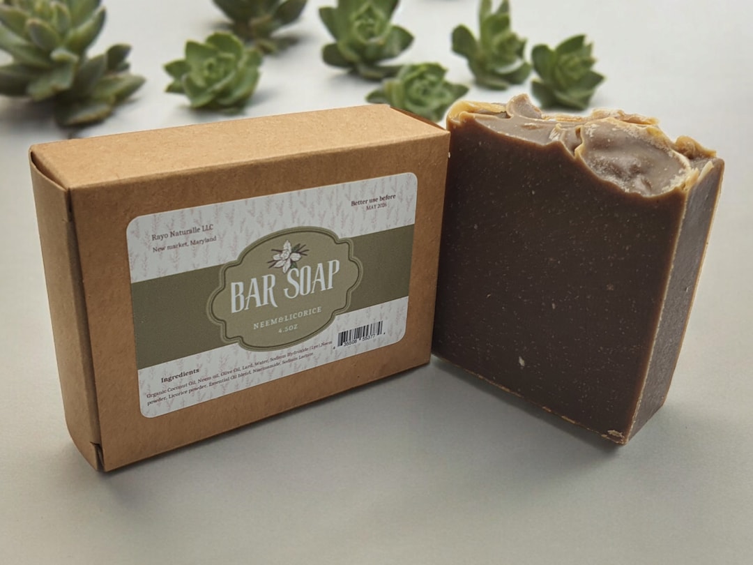 Neem and Licorice Soap , Natural Bar Soap, 4.5oz. - Etsy