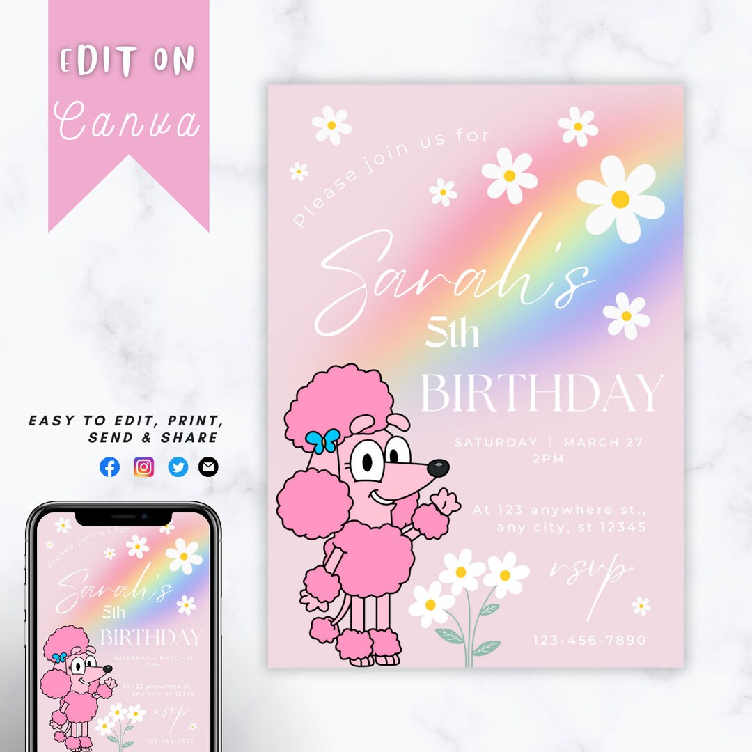 Coco Birthday Invitation Card Template Girl Birthday Party - Etsy