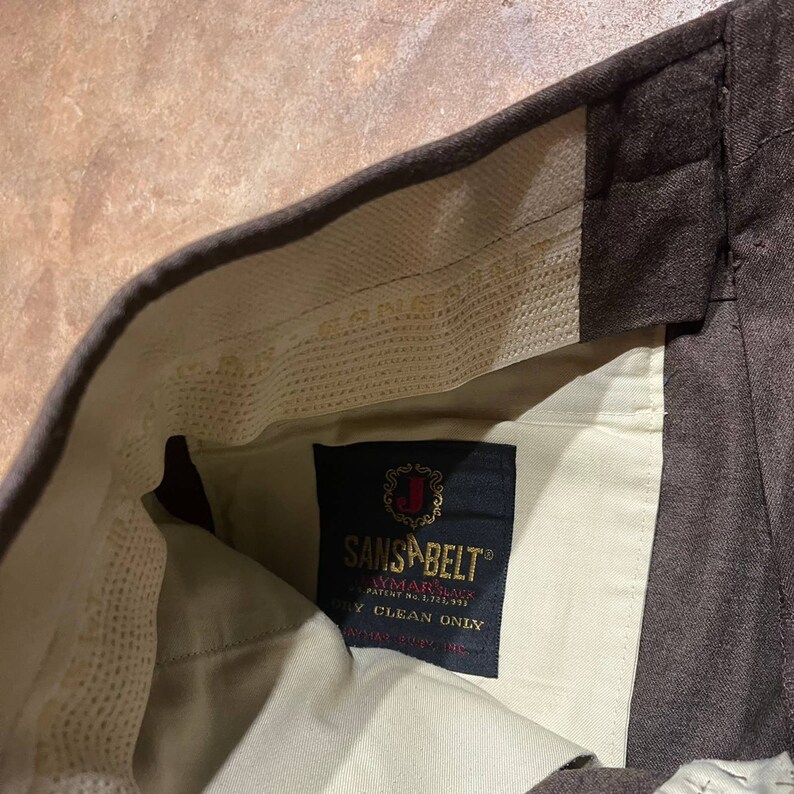 Vintage 1970s 70s Sansabelt Talon Brown Trousers Pants 32x32 - Etsy