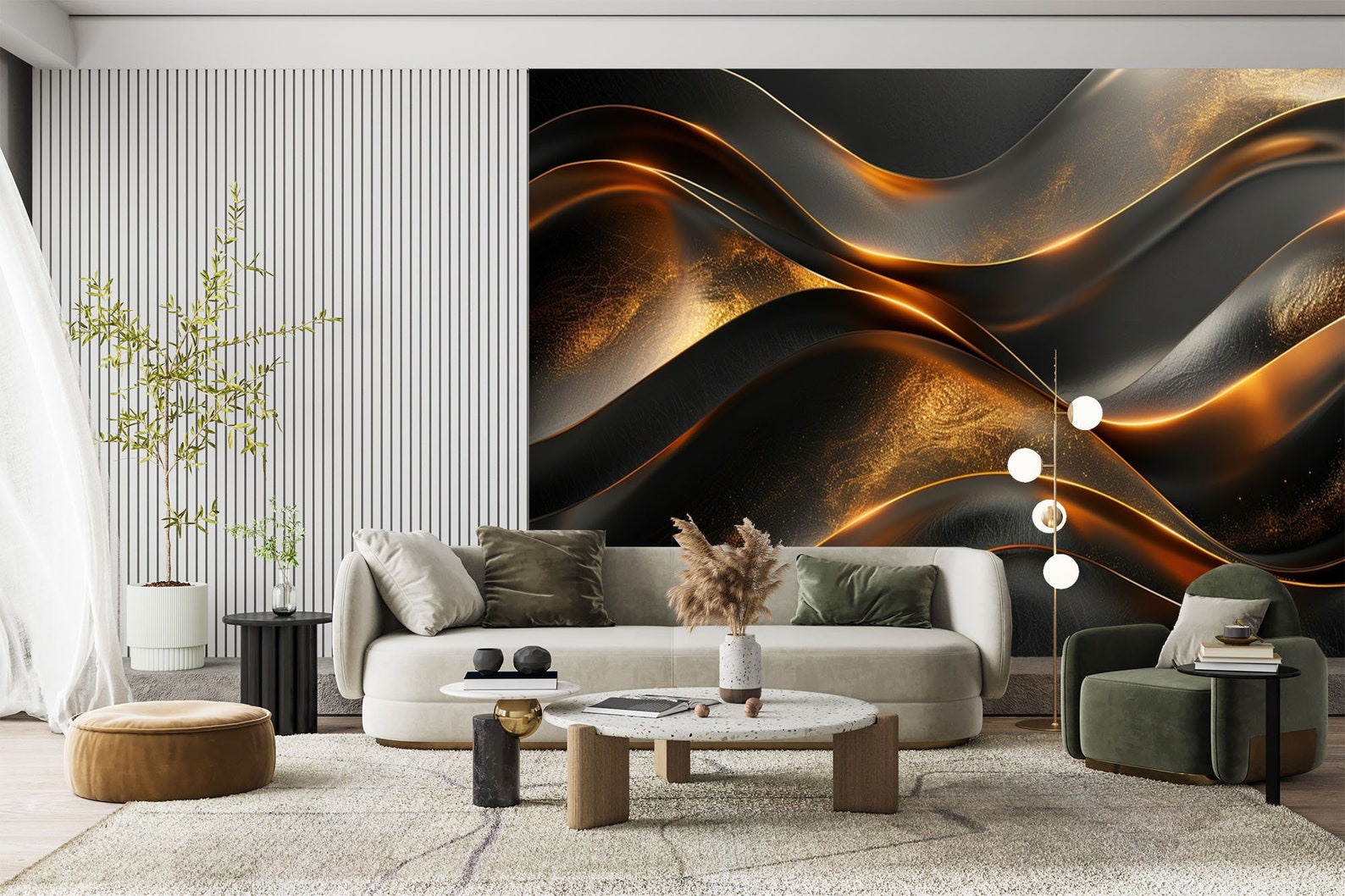 Geometric Wallpaper With Gold Powder Design,elegant Design,stylish ...