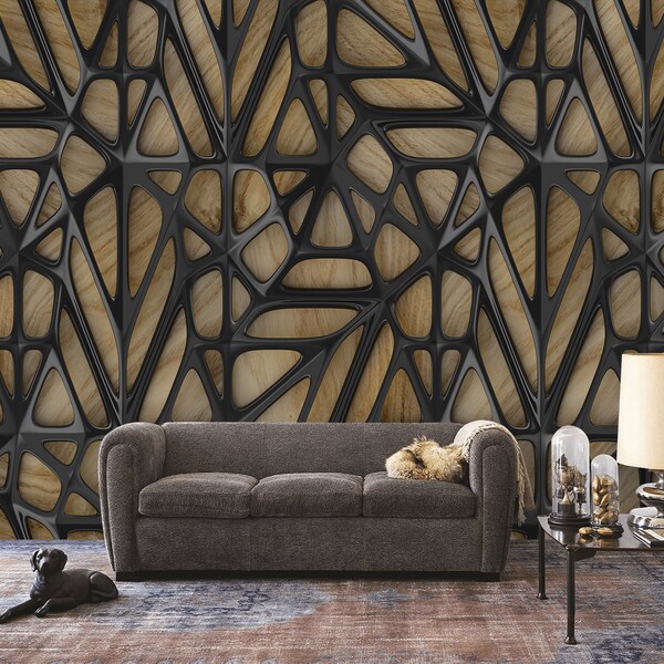 3d Wood Look Wallpaper - Etsy