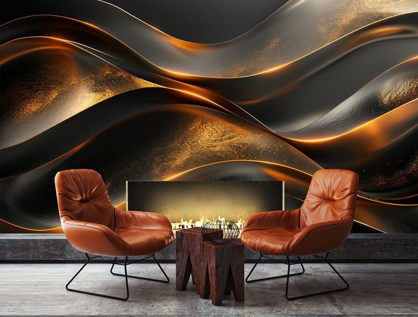 Geometric Wallpaper With Gold Powder Design,elegant Design,stylish ...