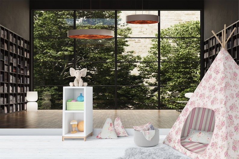 Ilustration 3d Library Wallpaper Large Space Wallpaper - Etsy