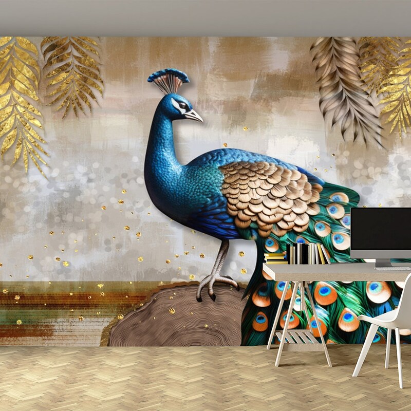 Peacock Wallpaper - Etsy