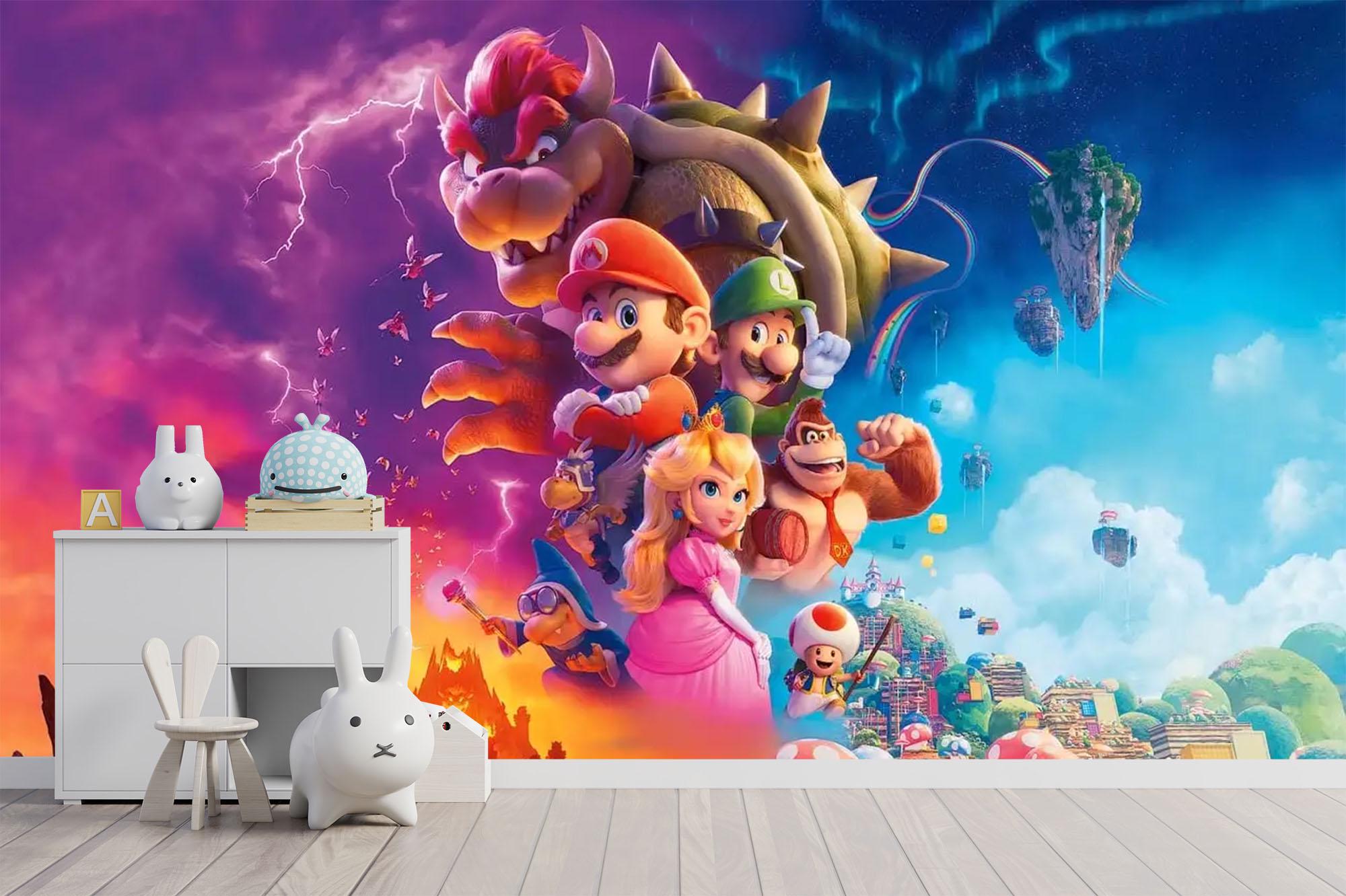 Super Mario Wallpaper, Mario Game Wall Decor, Popular Mario Wall Art ...