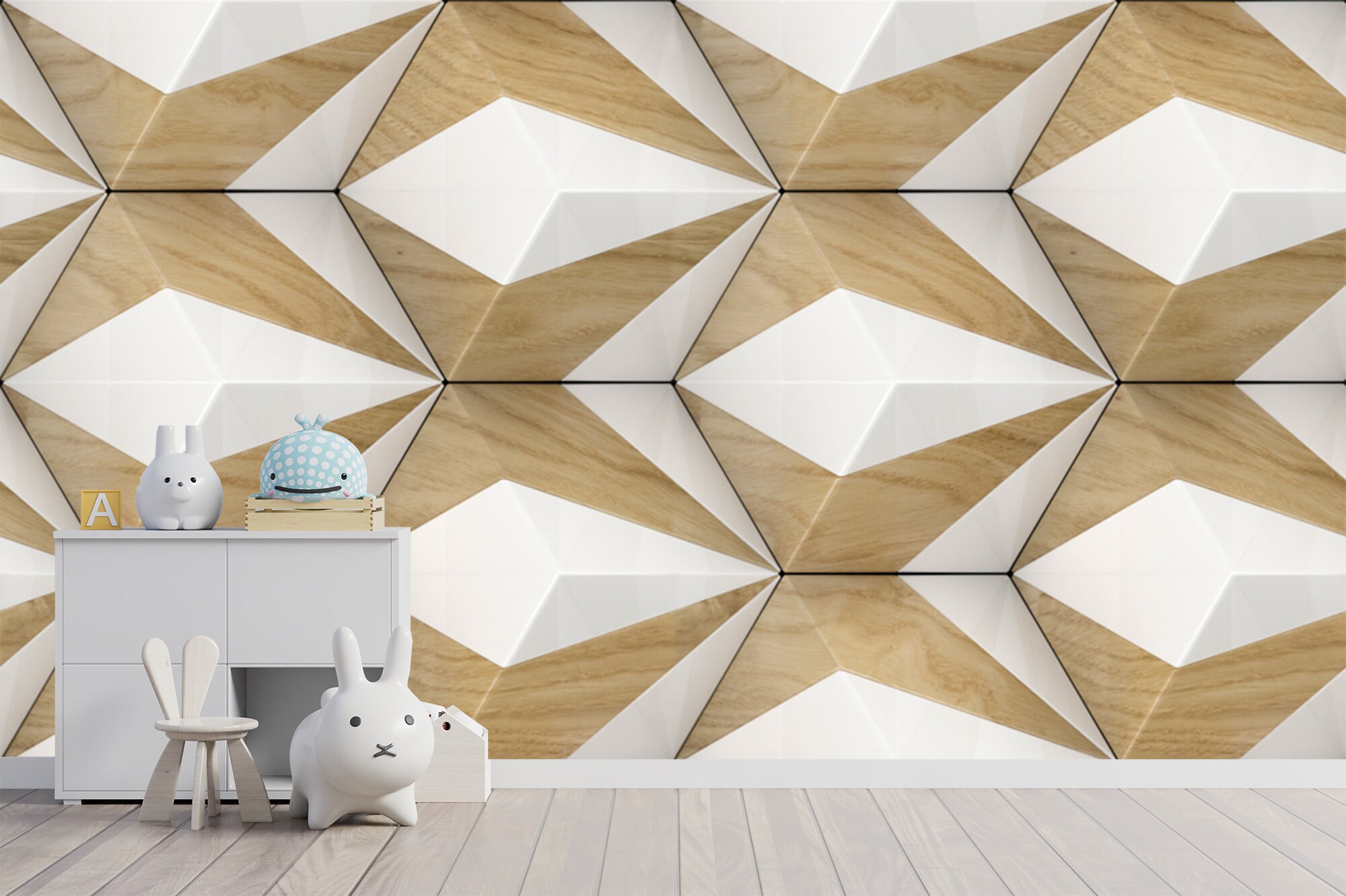 3D Wood Modern Wallpaper, Realistic Wood Mural, Peel and Stick Living ...