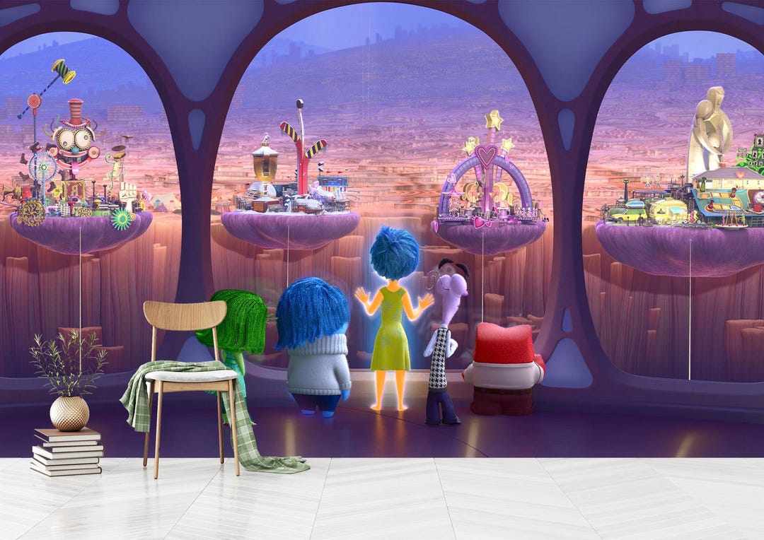 Inside Out Movie Characters Wallpaper Wallpaper for Kids Room,inside ...