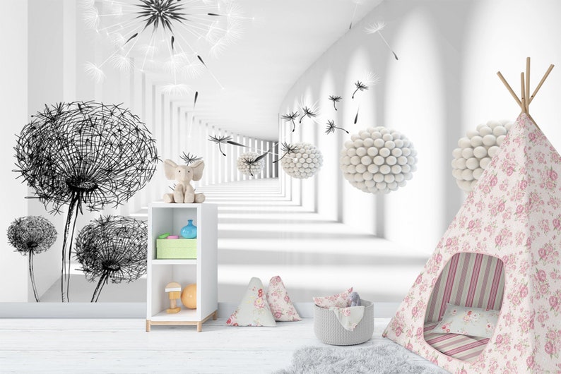 3D Tunnel Wallpaperself-adhesive Tunnel Mural Mysterious - Etsy