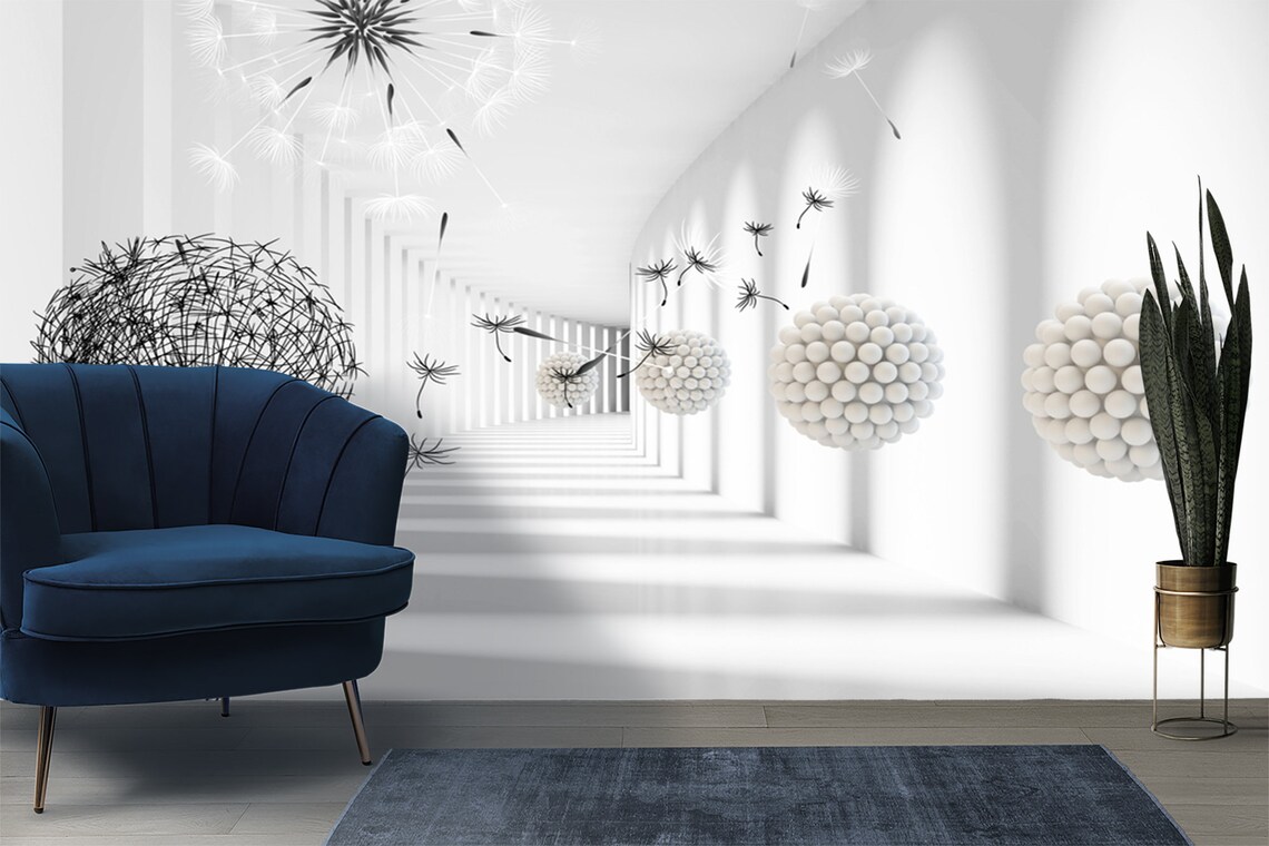 3D Tunnel Wallpaperself-adhesive Tunnel Mural Mysterious - Etsy