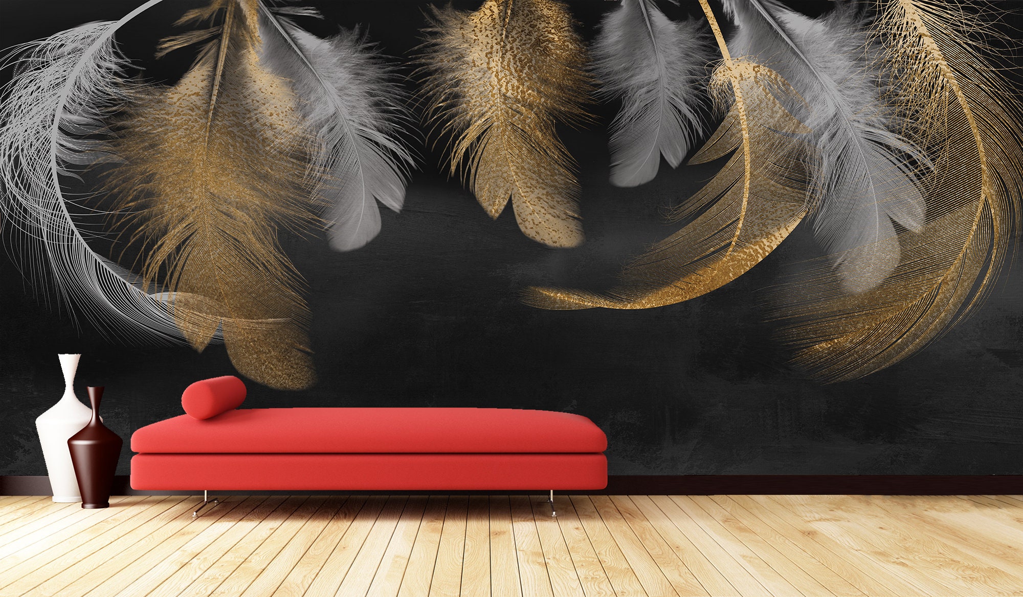 Feather Wallpaper Custom Mural 3D Home Decor Walls Painted - Etsy