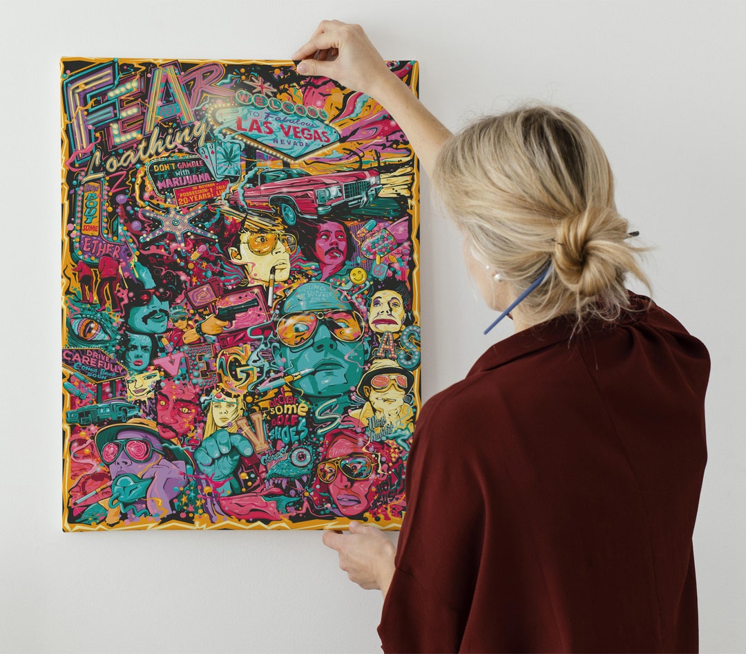 Fear and Loathing Art Print ,psychedelic Poster, Hunter S Thompson Art ...