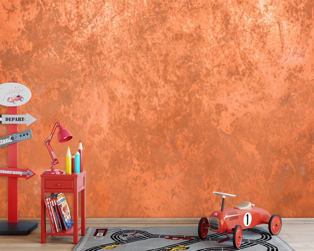 Texture Rusty Iron Mural, Textured Industrial Look Peel and Stick ...
