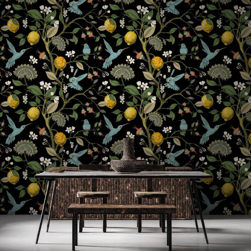 Wallpaper With Lemons - Etsy