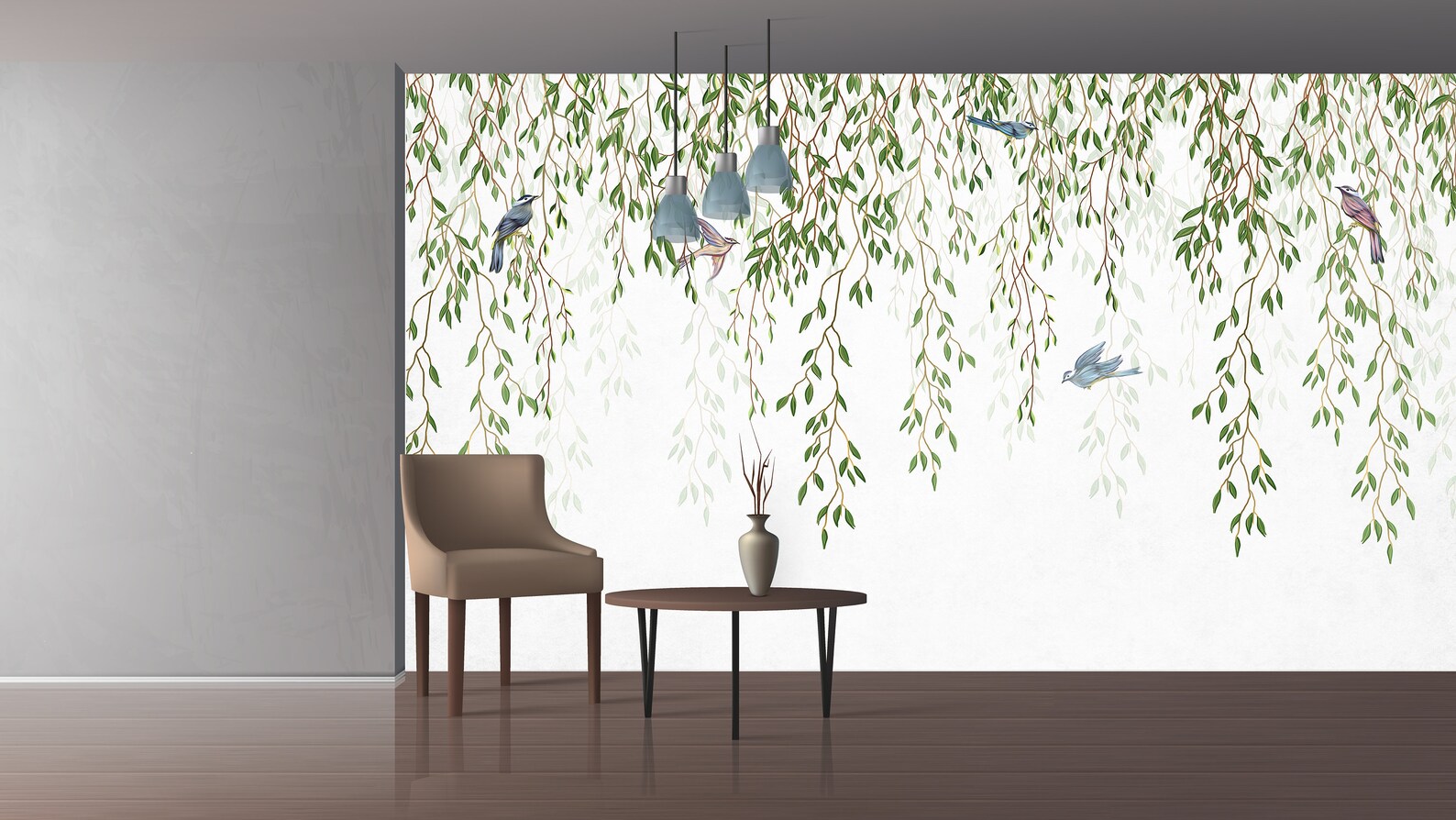 Ivy Wallpaper Boho Plants Wall Mural Peel and Stick - Etsy