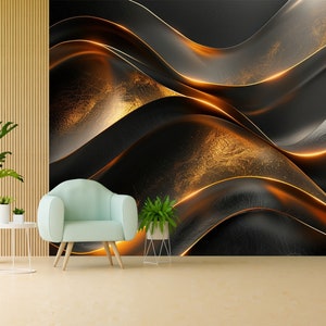 Geometric Wallpaper With Gold Powder Design,elegant Design,stylish ...