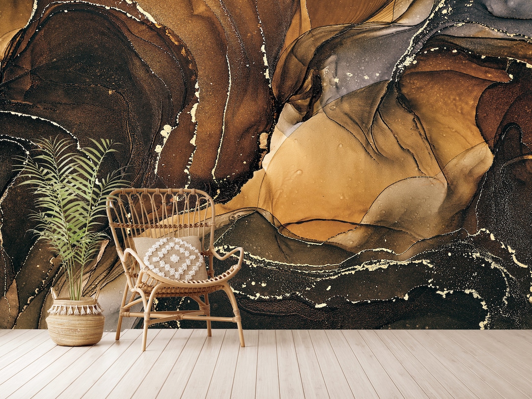 Buy Brown Marble Wallpaper, Brown Concrete Wall Design, Marble Wall Art ...
