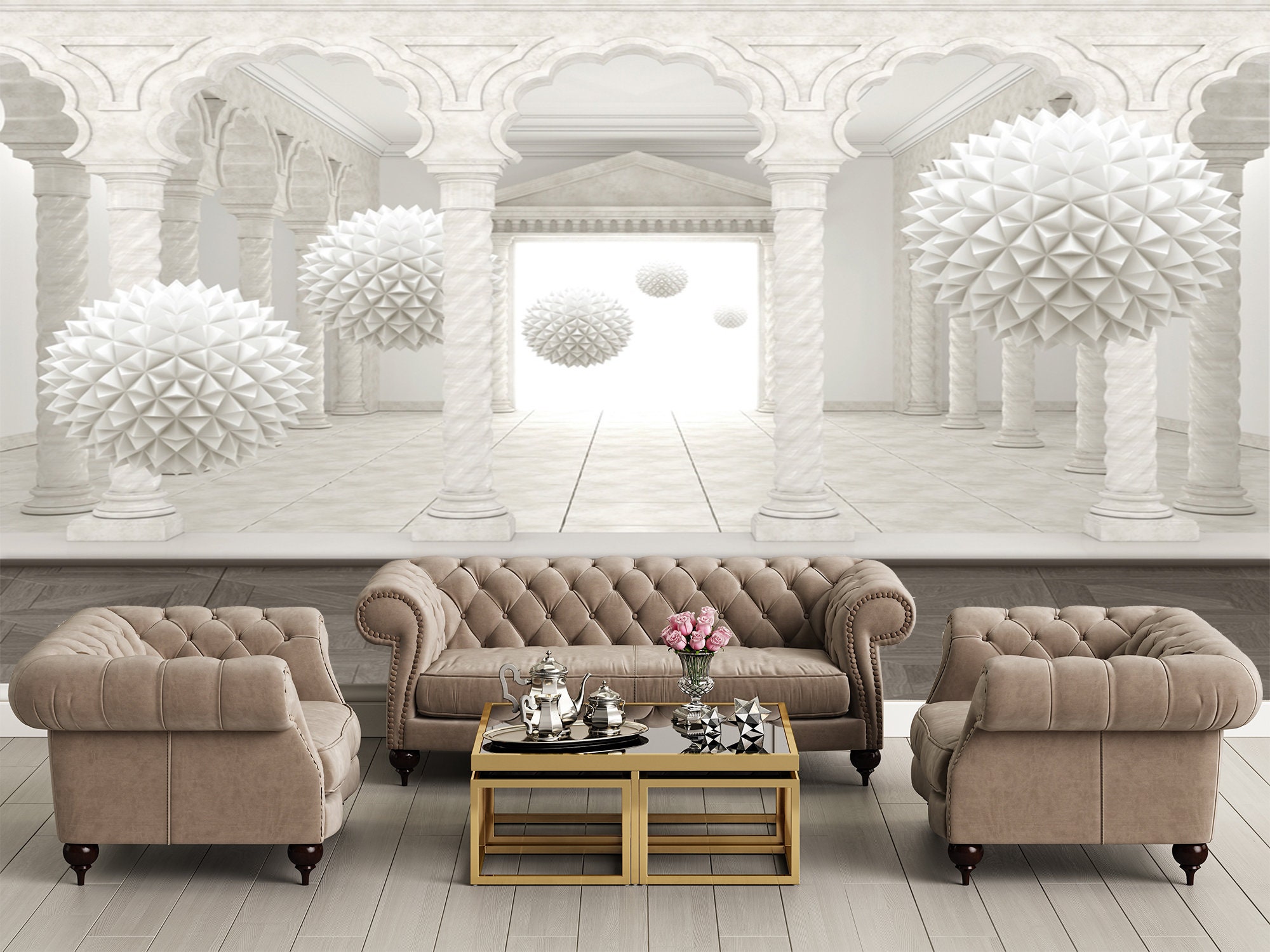 3D Wallpaper, 3D Illusion Wall Art, 3D Geometric Murals,abstract Murals ...