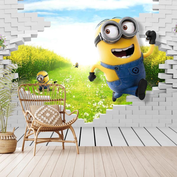 Minion Wall Mural - Etsy