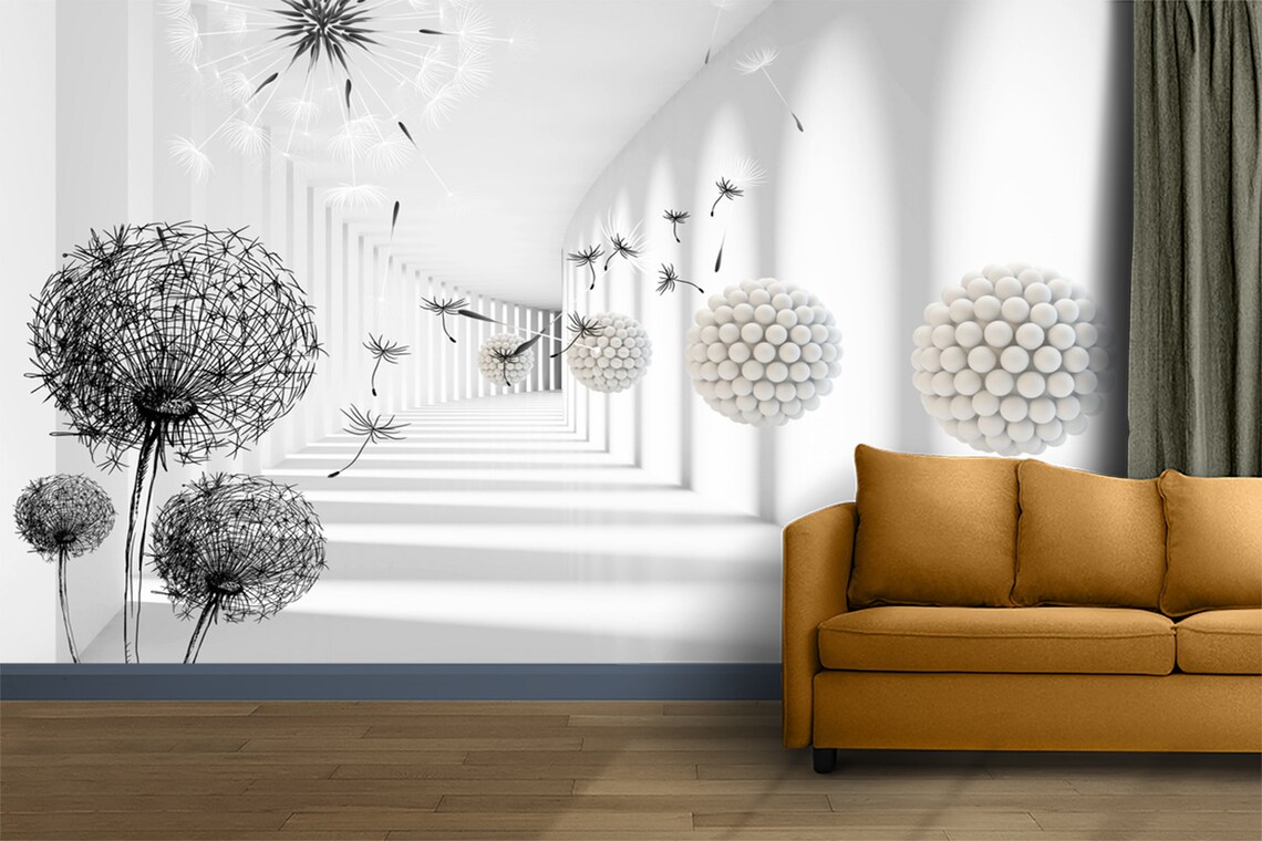 3D Tunnel Wallpaperself-adhesive Tunnel Mural Mysterious - Etsy