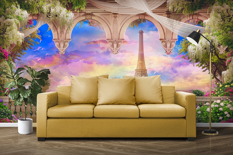 France Themed Removable Wallpaper Wall Art Peel and Stick - Etsy