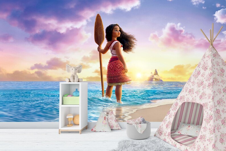 Moana Wall Mural, Moana 2 Wallpaper,nursery Decor,children Wallpaper ...