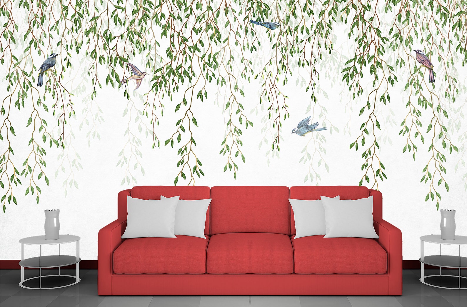 Ivy Wallpaper Boho Plants Wall Mural Peel and Stick - Etsy