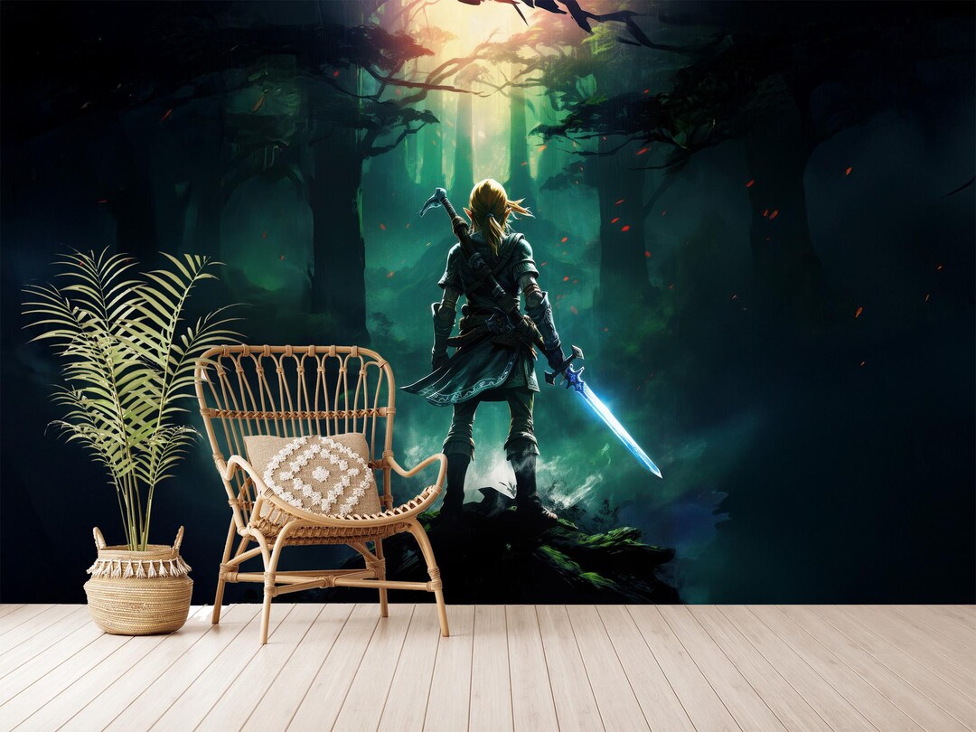 Zelda Gaming Wallpaper Peel and Stick,playroom Mural Video Game Art ...