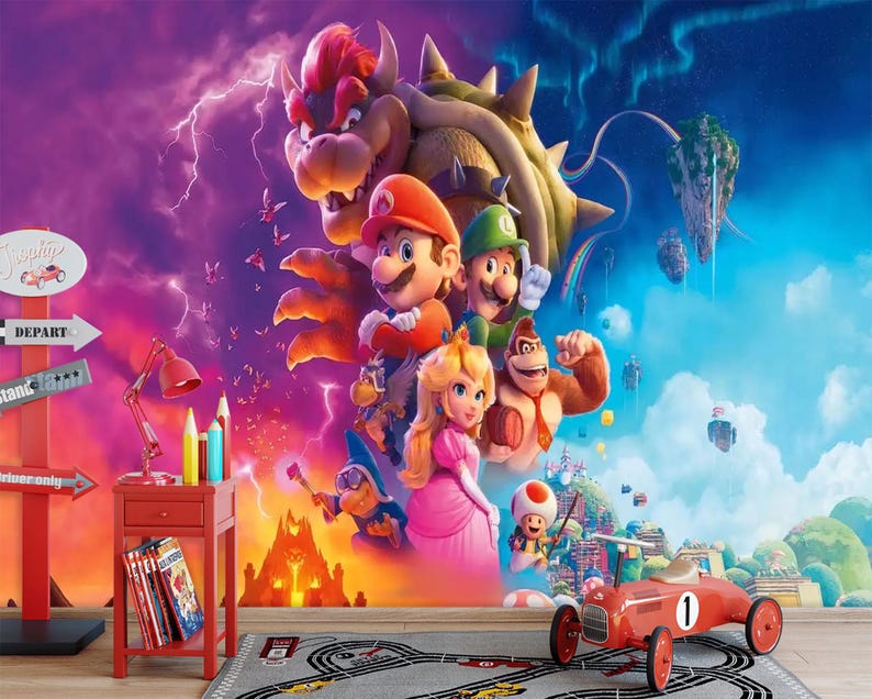 Super Mario Wallpaper, Mario Game Wall Decor, Popular Mario Wall Art ...