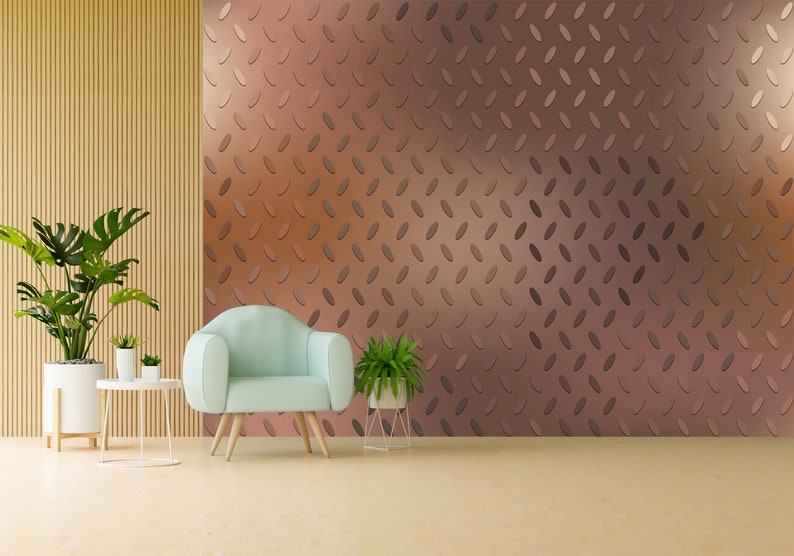 Copper Wallpaper, Old Copper Textured Abstraction Wall Art, Self ...