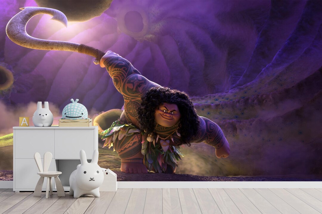 Moana Wall Mural Peel and Stick,moana Wallpaper Non-woven,maui Wall ...