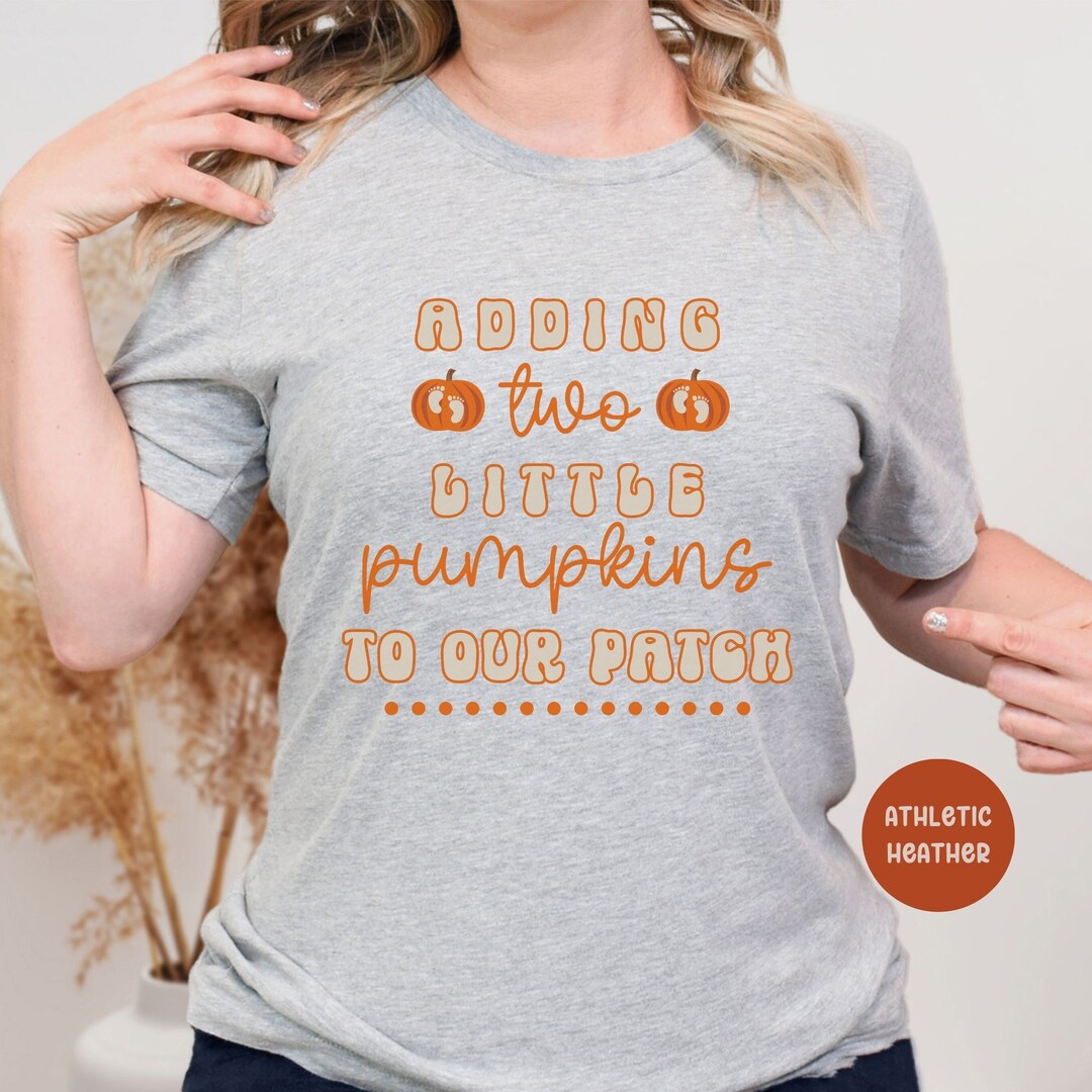 Twin Pregnancy Announcement Shirt Fall Maternity Shirt Twin - Etsy