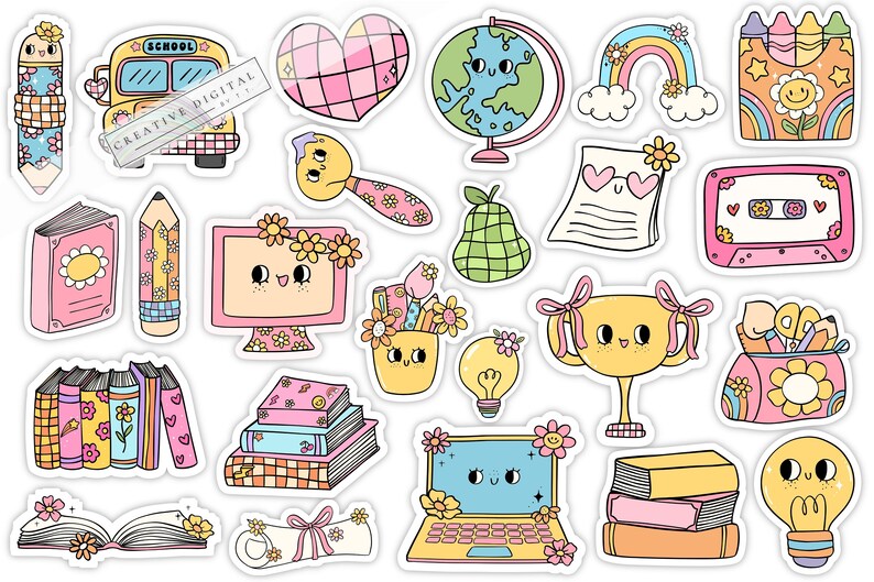 Flower Back to School Clipart, Teacher Clipart, School Graphics ...