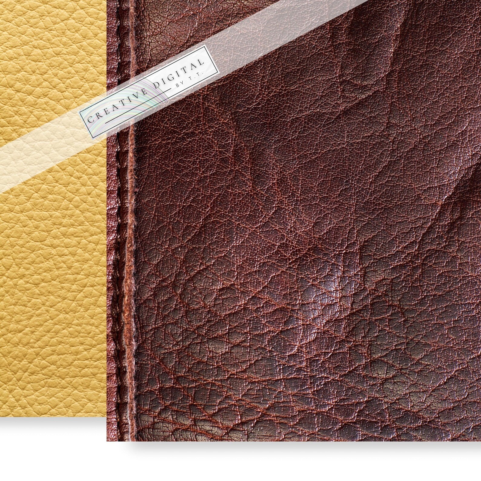 Leather Textures Digital Paper, Neutral Brown and Gray Leather ...